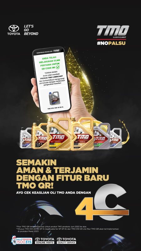 Kemasan Pelumas TMO Kini Dilengkapi QR Code Anticounterfeit yang Menjamin Keasliannya - NMAA