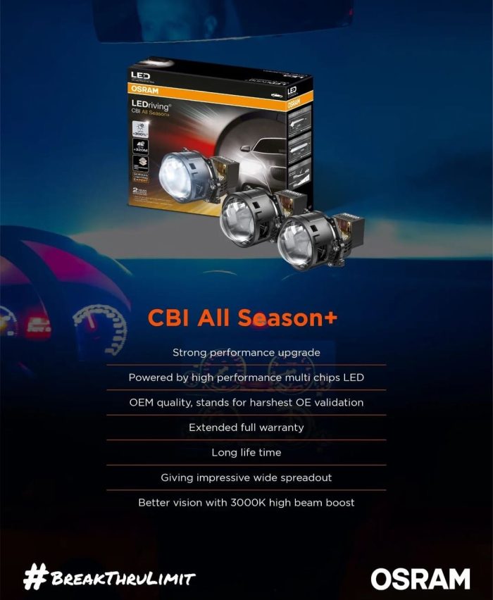 Osram CBI All Season: LED Projector Semi Laser Anti Silau, Jangkauan ...