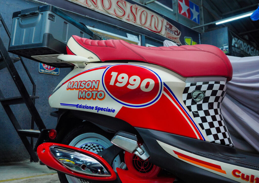 Modifikasi Unik Yamaha Grand Filano Hybrid Bergaya Vintage Rally - NMAA