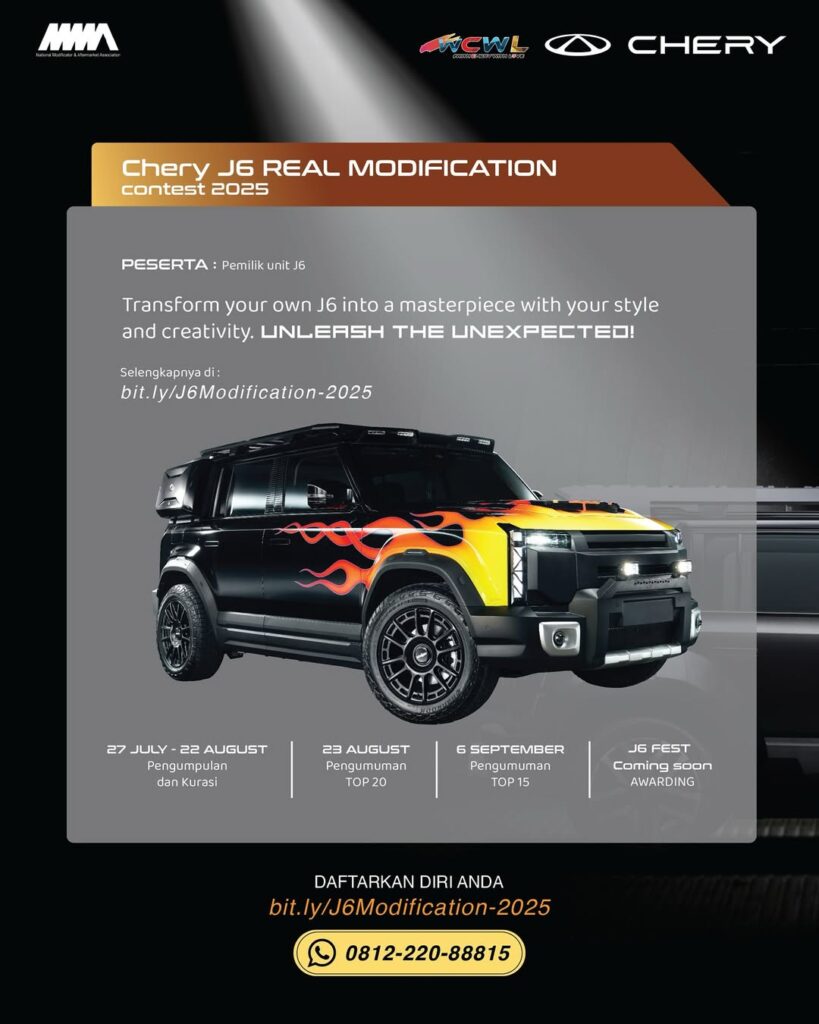 Chery Perpanjang Kontes Modifikasi J6 dan J6 Digimodz Challenge - NMAA